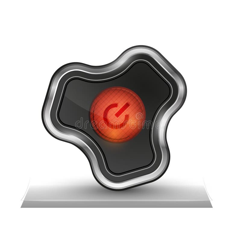 Techno Futuristic Start Power Button Stock Vector - Illustration of ...