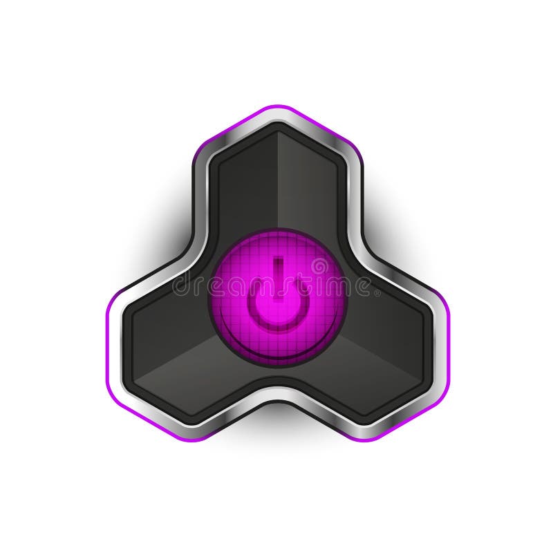 Techno Futuristic Start Power Button Stock Vector - Illustration of ...