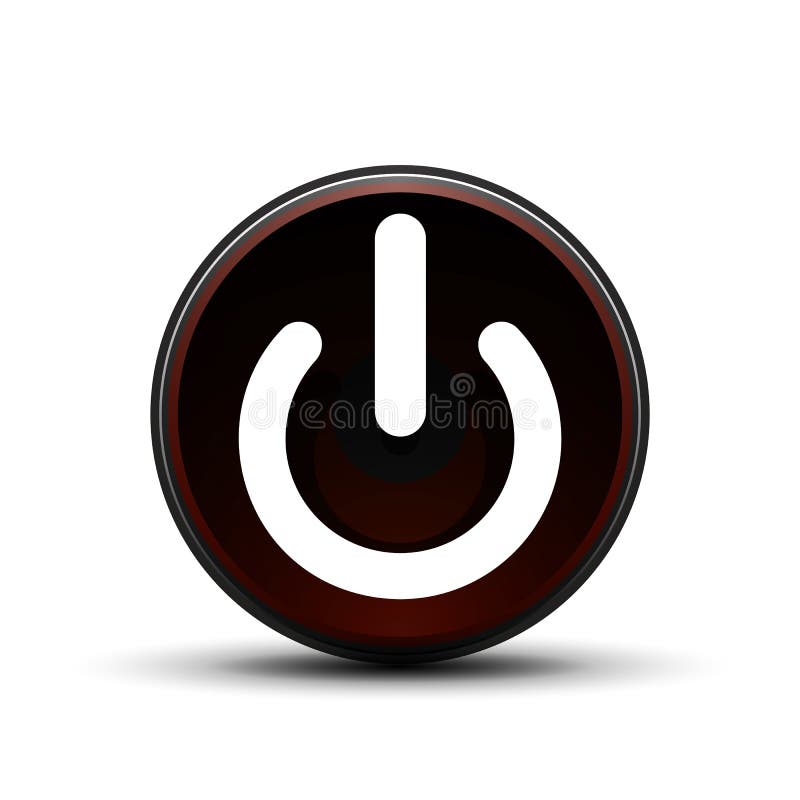 Techno Futuristic Start Power Button Stock Vector - Illustration of ...