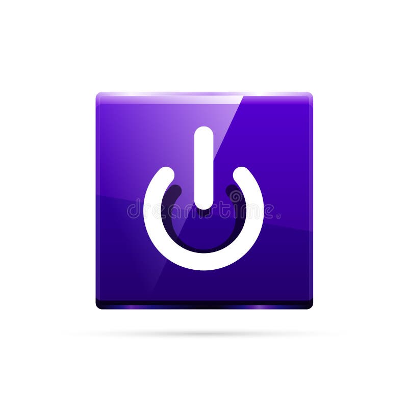 Techno Futuristic Start Power Button Stock Vector - Illustration of ...