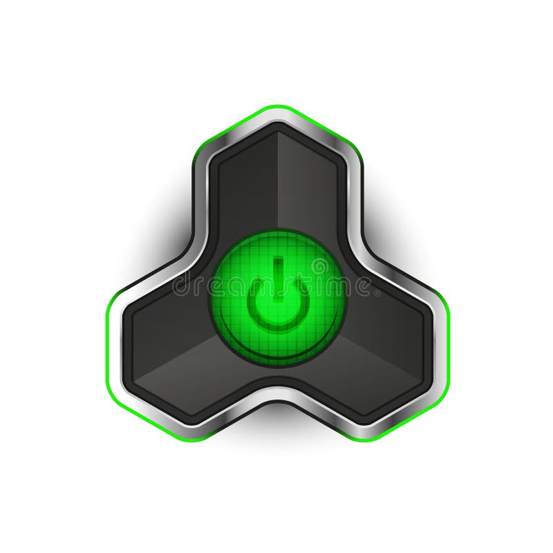 Techno Futuristic Start Power Button Stock Vector - Illustration of ...