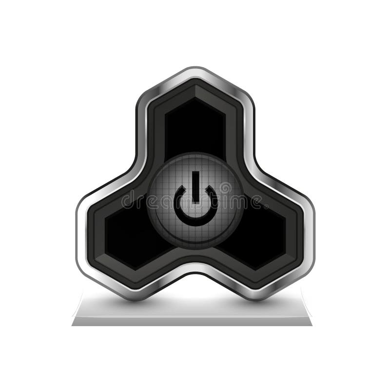 Techno Futuristic Start Power Button Stock Vector - Illustration of ...