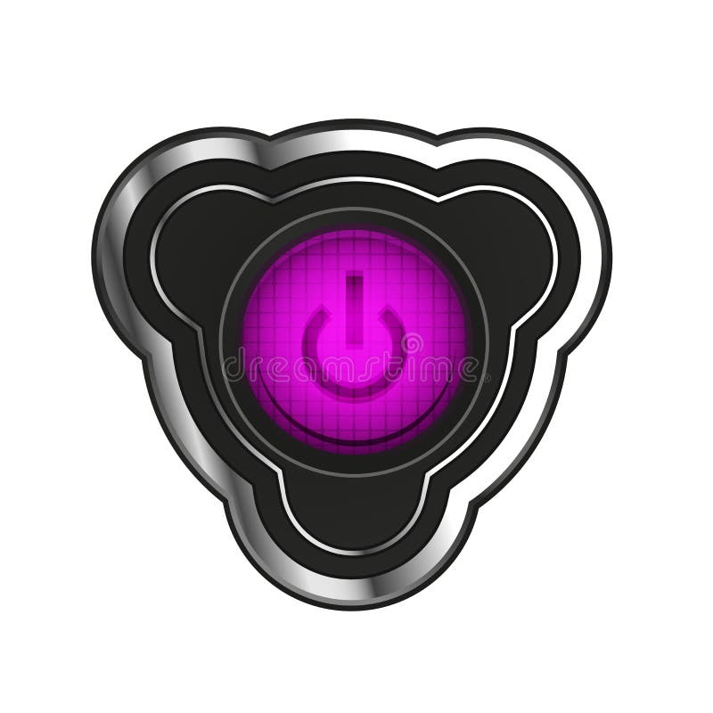 Techno Futuristic Start Power Button Stock Vector - Illustration of ...