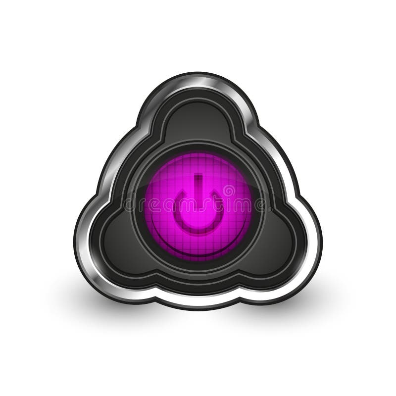 Techno Futuristic Start Power Button Stock Vector - Illustration of ...