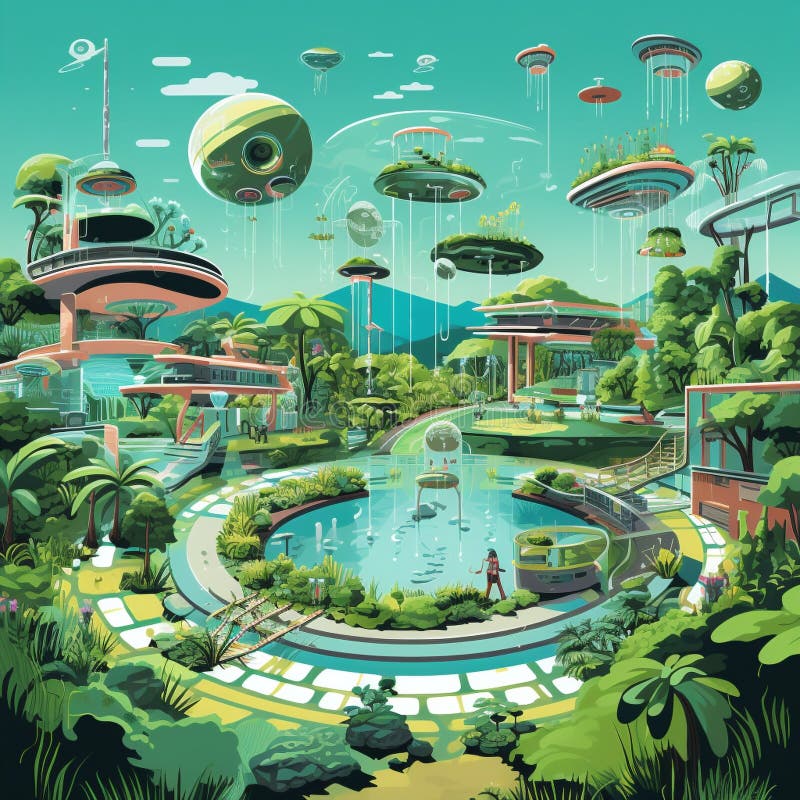 Techno Garden: Cultivating Innovation in the Digital Age Stock Photo ...