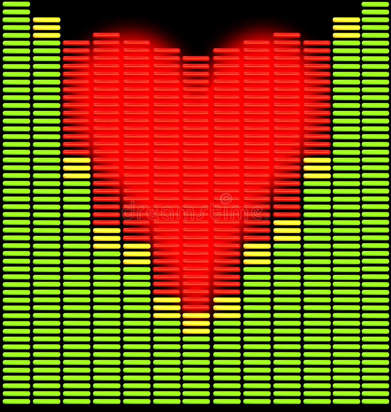 Techno heart stock illustration. Illustration of techno - 6498726