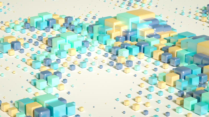Techno High-tech Background, Geometry, Cube, Abstraction. 3d ...
