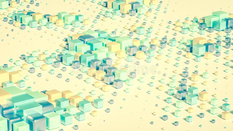 Techno High-tech Background, Geometry, Cube, Abstraction. 3d ...