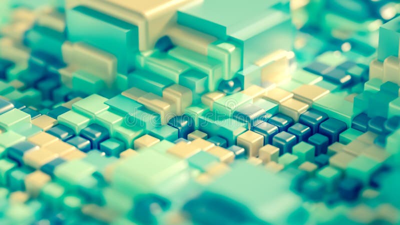 Techno High-tech Background, Geometry, Cube, Abstraction. 3d ...