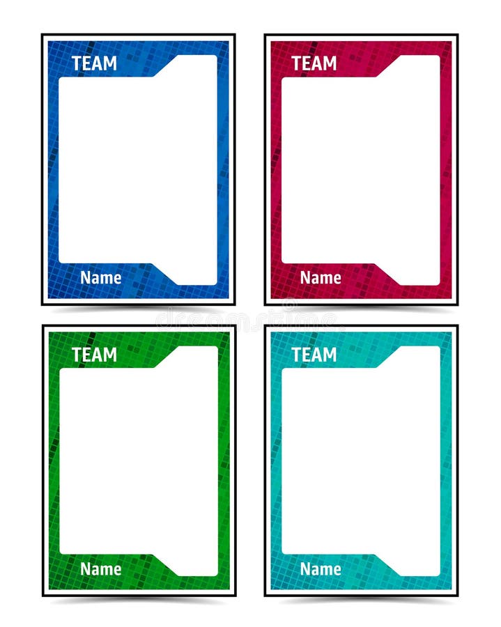 Techno Identification Abstract Card Frame Border Template Stock Vector ...