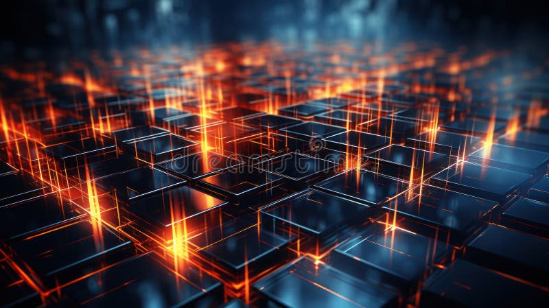 Techno Matrix: a Futuristic Technical Grid Stock Photo - Image of ...