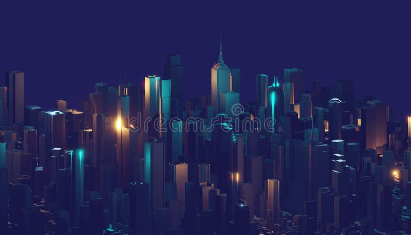 Techno Mega City, Urban and Futuristic Technology Concepts, Original 3d ...