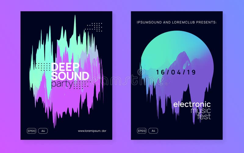 Techno Party. Futuristic Pattern for Set Layout Stock Vector ...