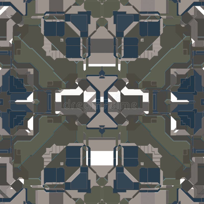 Techno Plate Geometric Graphic Background Stock Illustration ...