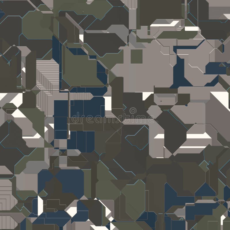 Techno Plate Geometric Graphic Background Stock Illustration ...