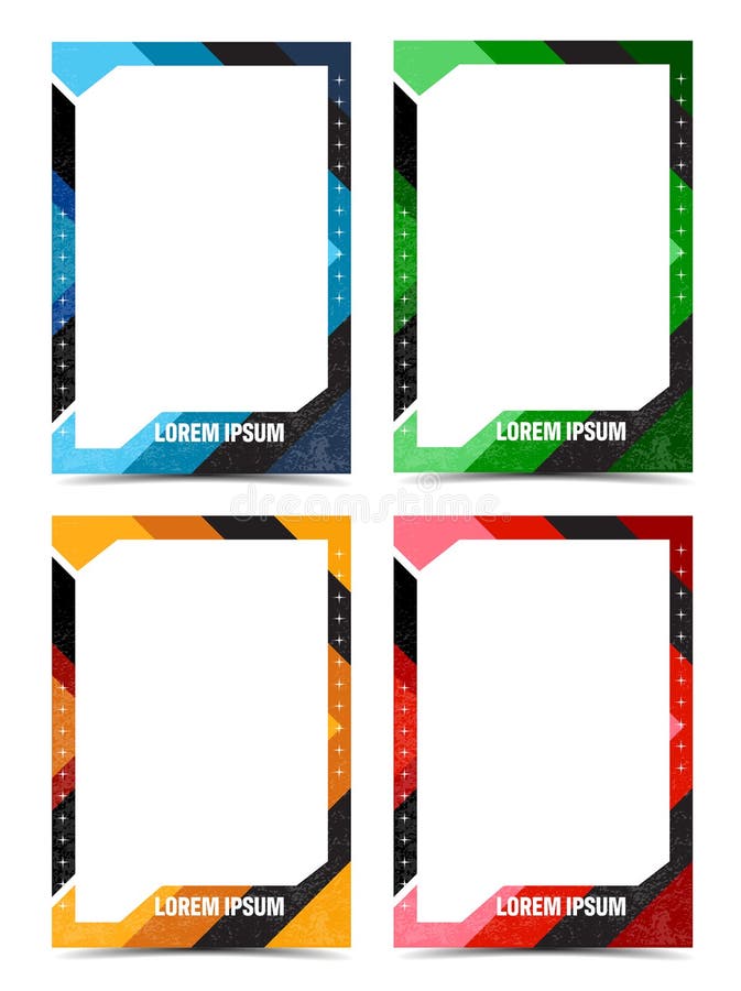 Techno Player Trading Card Photo Frame Border Stock Vector ...