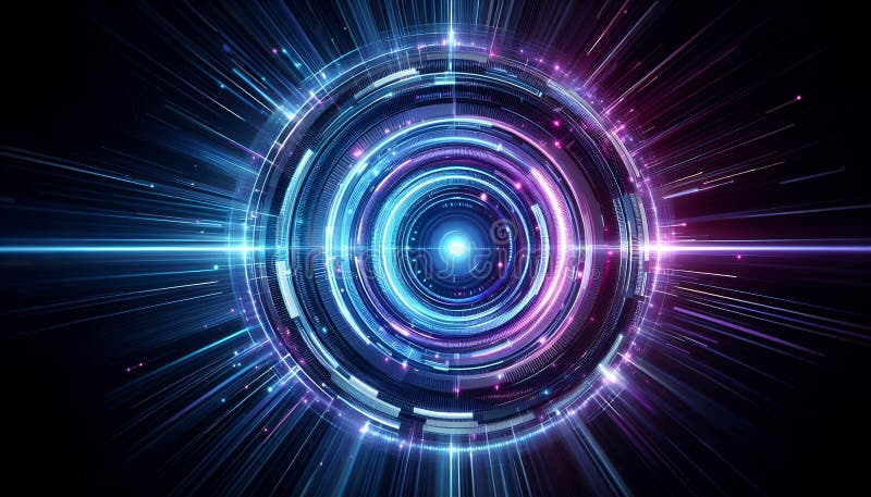 Techno Pulse Core stock illustration. Illustration of galaxy - 395985747