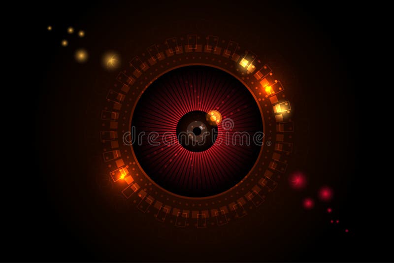 Red eye Hitech_95 stock vector. Illustration of cyber - 327377726