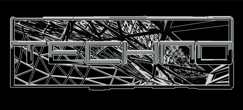 TECHNO sign stock vector. Illustration of word, poster - 288876468