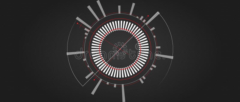 Techno Target Screen Elements. Abstract Technology Background Stock ...