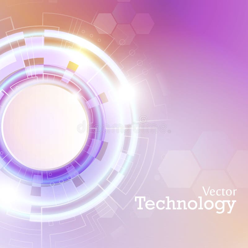 Techno Vector Circle Abstract Background Stock Vector - Illustration of ...