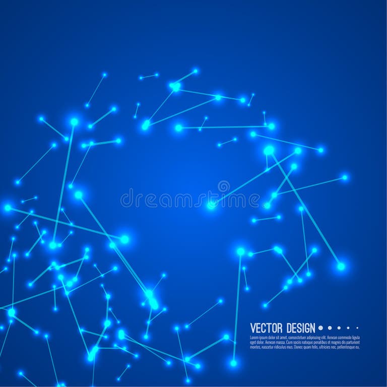 Techno Vector Illustration. Stock Vector - Illustration of molecule ...