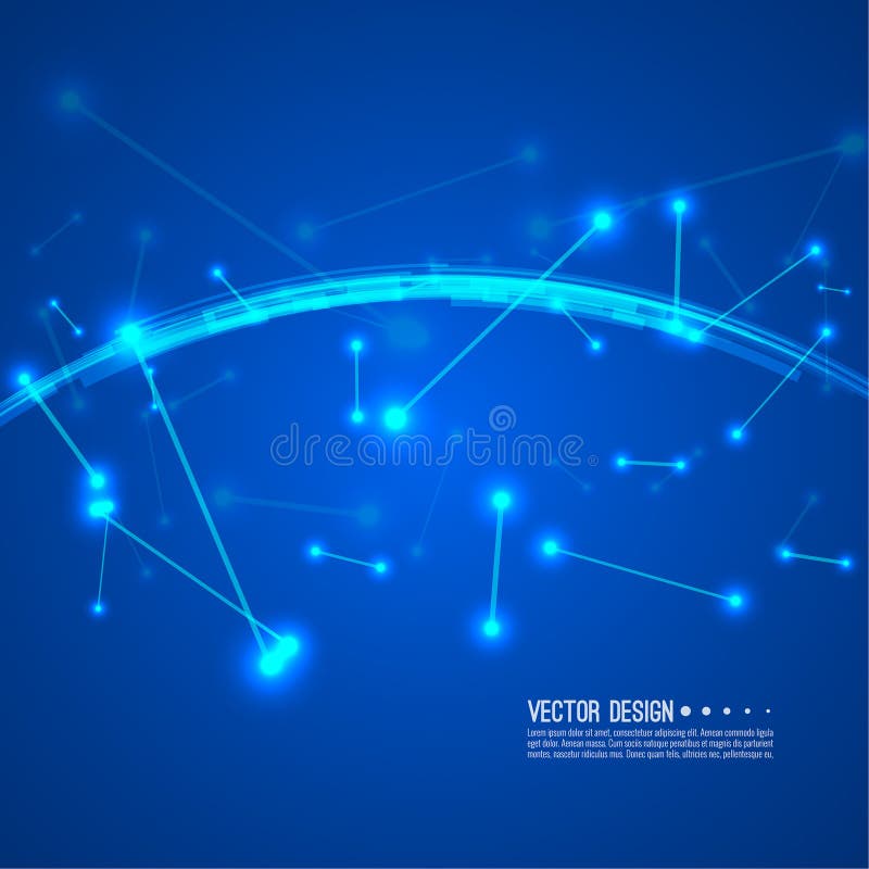 Techno Vector Abstract Background with Soft Lines Stock Vector ...