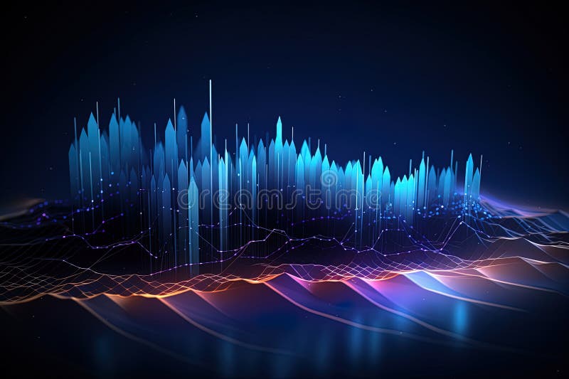 Technological Abstract Background, Data Analysis, Play of Light and ...