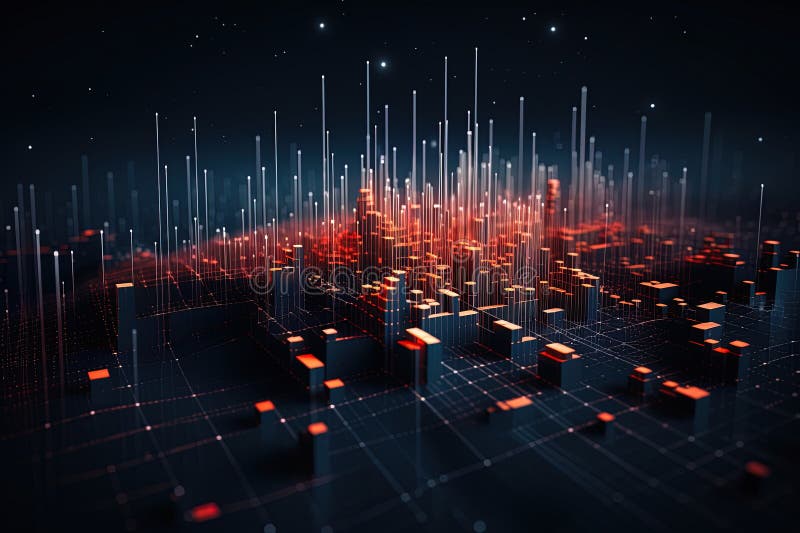 Technological Abstract Background, Data Analysis, Play of Light and ...