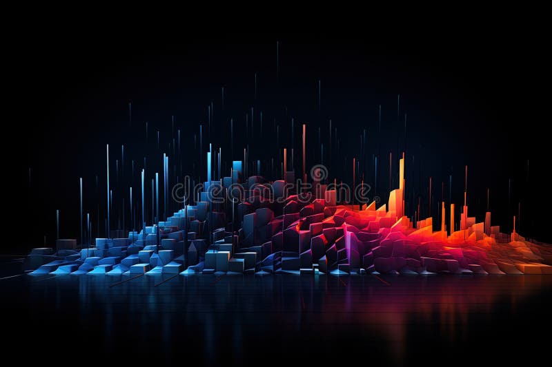 Technological Abstract Background, Data Analysis, Play of Light and ...