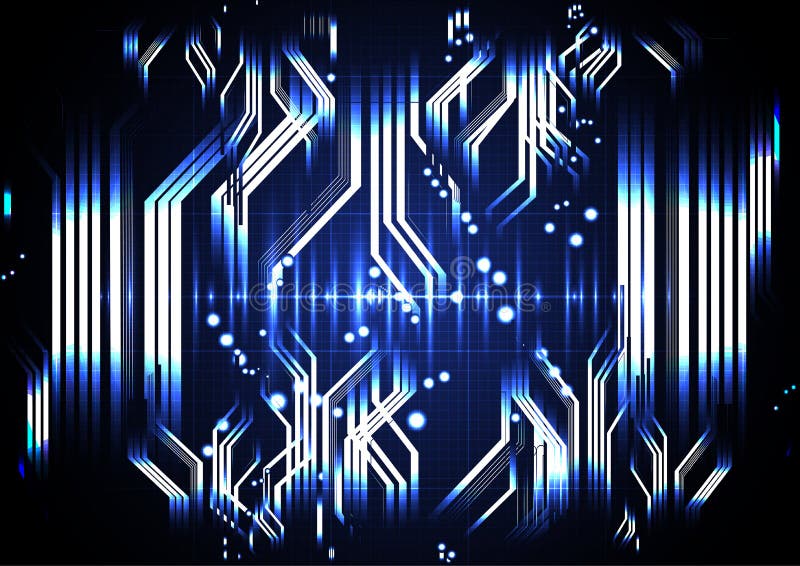 Technological Abstract Digital Circuit Pulse Background Vector Stock ...