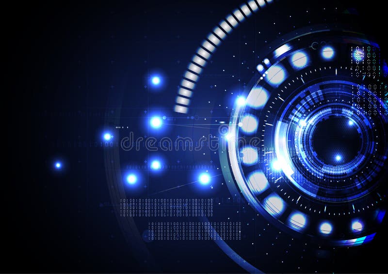 Technological Abstract Digital Cyber Light Background Vector Stock ...