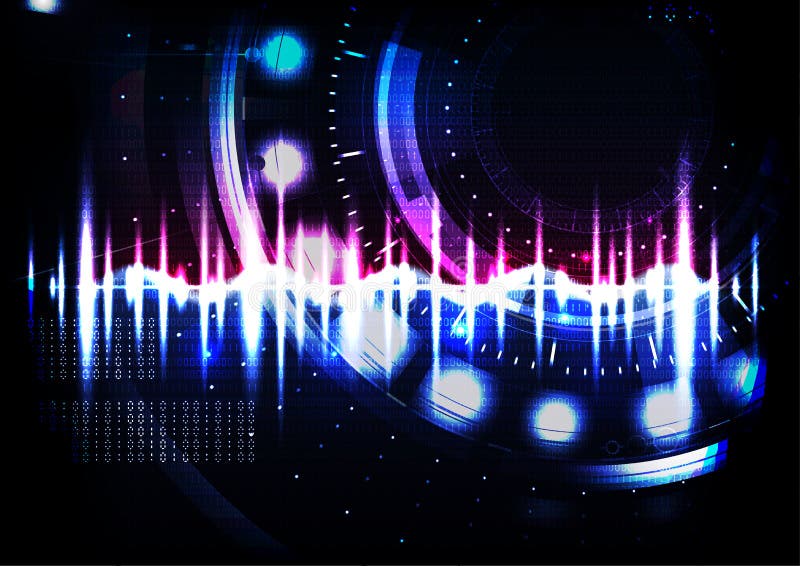 Technological Abstract Digital Pulse Background Vector Stock Vector ...