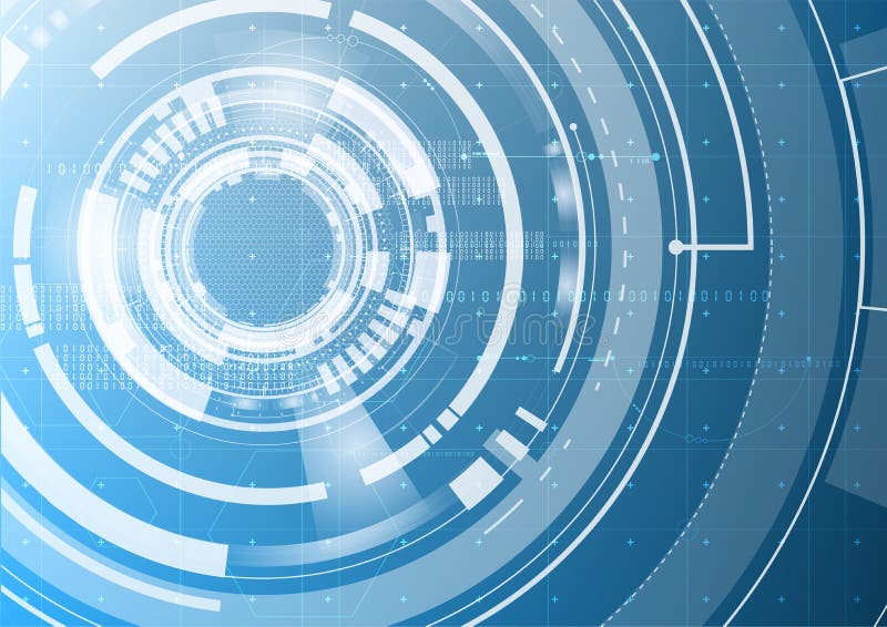 Technological Abstract Modern Digital Interface Background Stock Vector ...