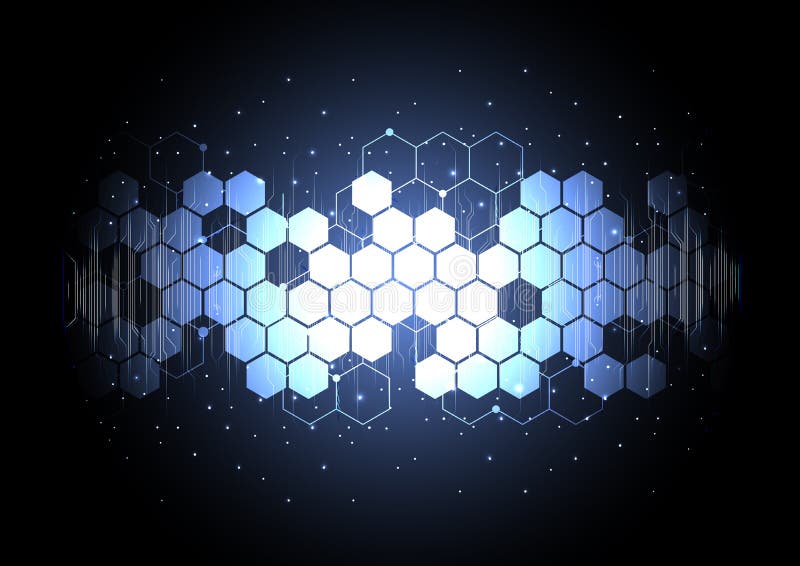 Technological Abstract Technical Digital Element Board Full Back Stock ...