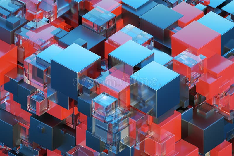 3D Cube Visualization. Simple Line Icon. Vector Illustration Stock ...