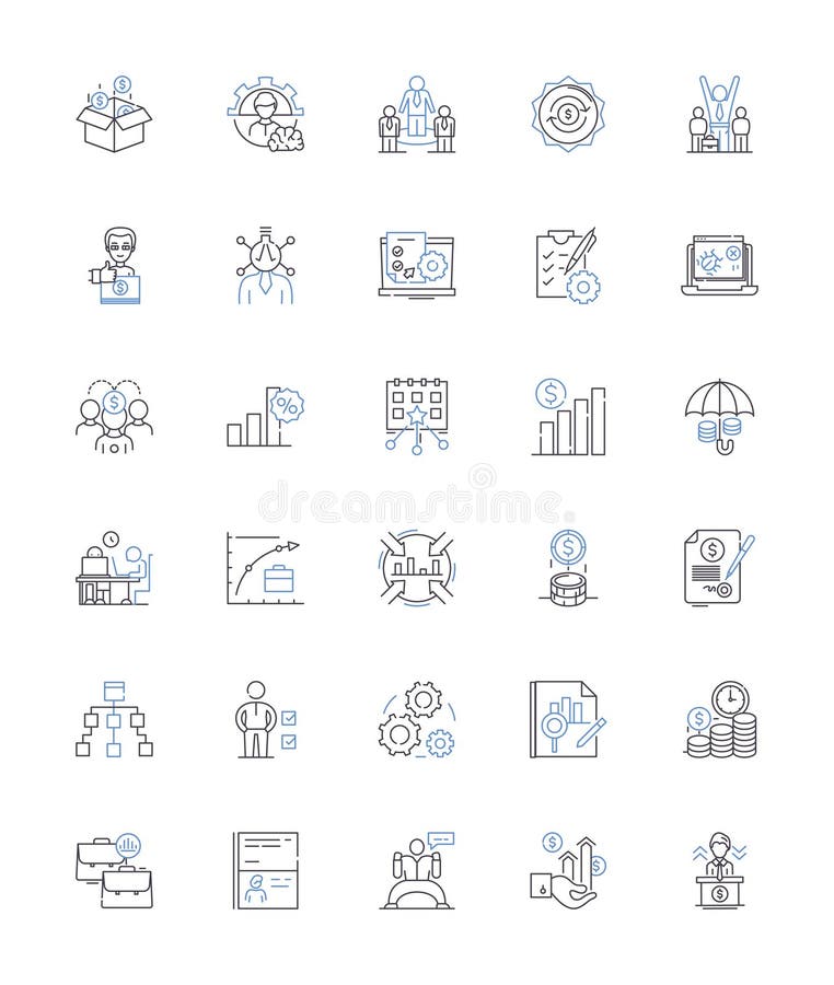 Technological Advancement Line Icons Collection. Automation, Robotics ...