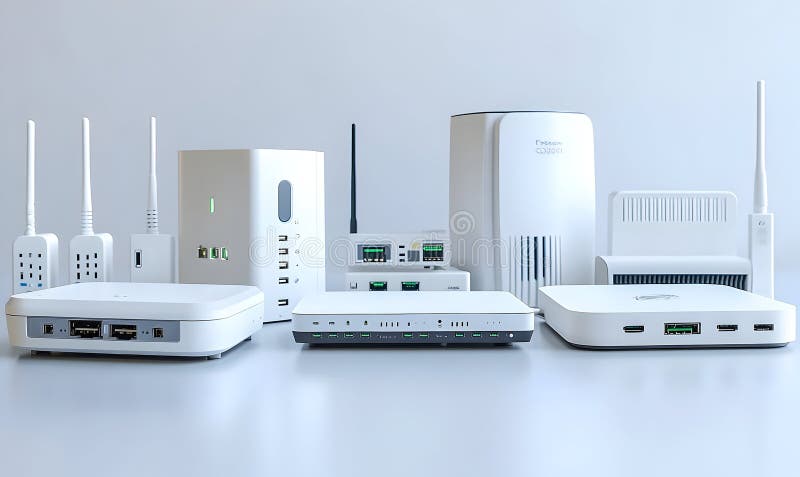 Smart Home Network Devices stock illustration. Illustration of ...