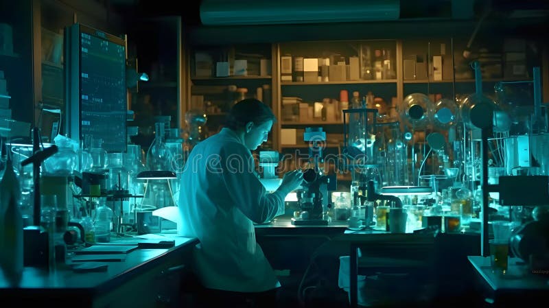 Technological Advancements in Laboratory Research: Immersive Scene with ...