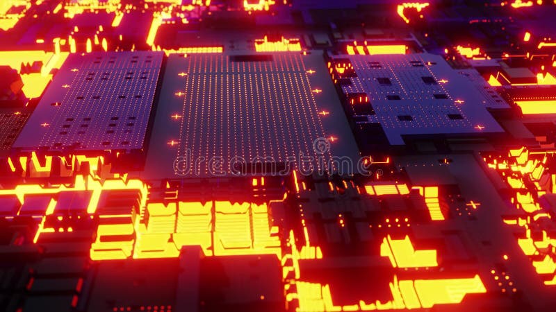 The Technological Animated Basis of an Abstract Computer Board Can Be ...