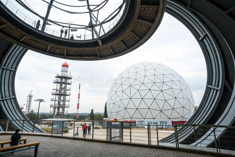 Technological Aperture with Dome-like Structure Stock Illustration ...