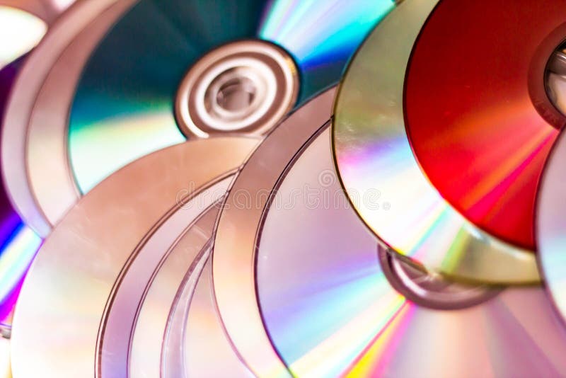 Technological Background Created with the Photo of Cd, the Light ...