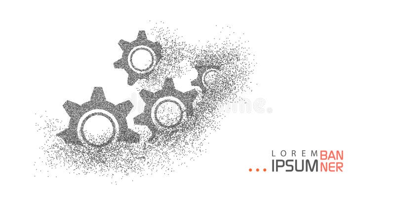 Technological Background .Technical Drawing of Gears .Rotating ...