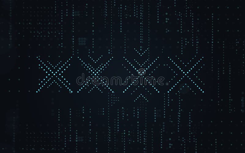 Technological Dark Background Vector Illustration.Matrix.Binary Computer Code.Falling Dots Stock ...