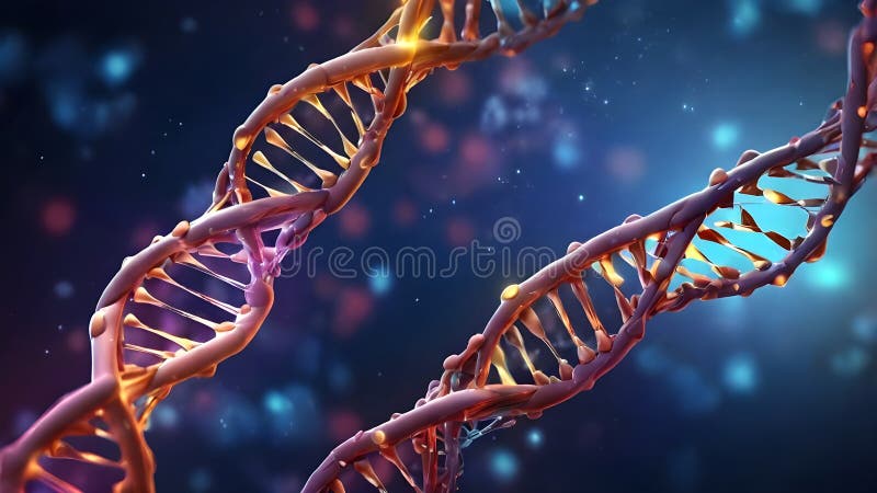 Technological Biotechnology Theme with Vibrant Molecular Graphics ...