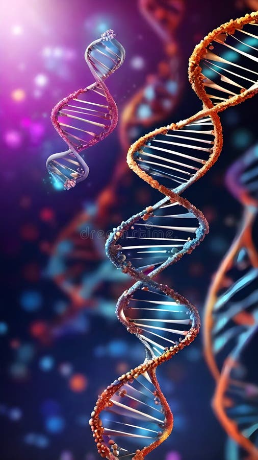 Technological Biotechnology Theme with Vibrant Molecular Graphics ...