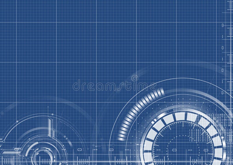 Technological Blueprint Technical Interface Background Vector Stock ...
