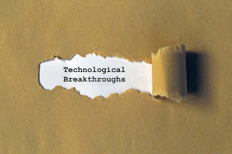 Technological Breakthroughs on White Paper Stock Image - Image of ...
