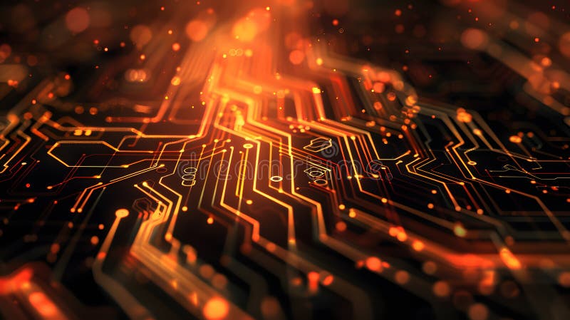 Technological Circuit Pulse Abstract Background Digital Connectivity ...