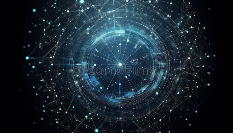 Interconnections and Networks Abstract Stock Illustration ...